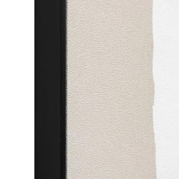 Matilda Monochrome Beige & Black Abstract Paint Stroke Framed Canvas W ...