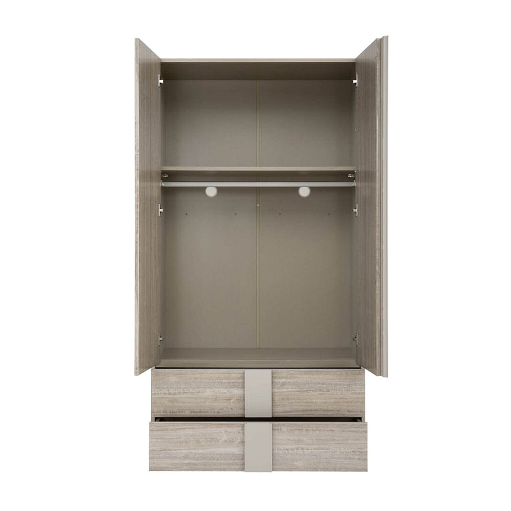 Maya Luxury Greige 2 Door 2 Drawer Wardrobe – Rowen Homes