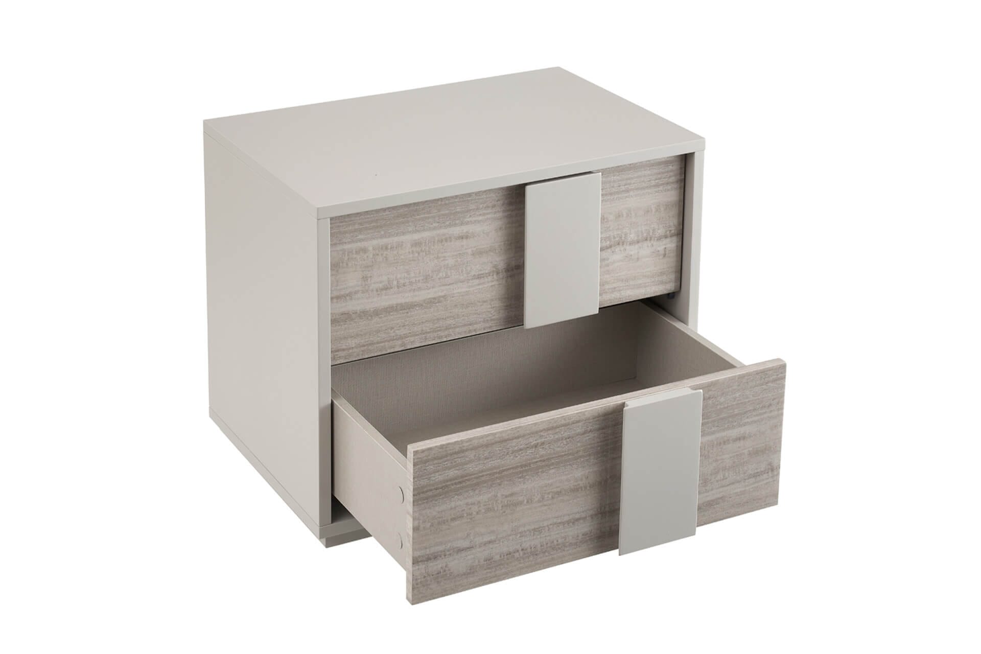 Shop Maya Luxury Greige 2 Drawer Bedside Table – Rowen Homes