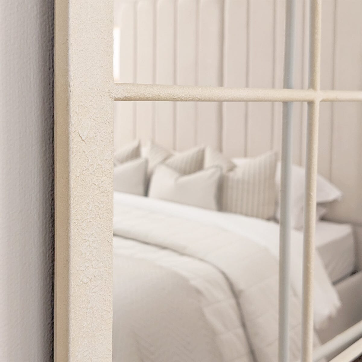 Middleham White Arched Window Large Leaner Mirror – Rowen Homes