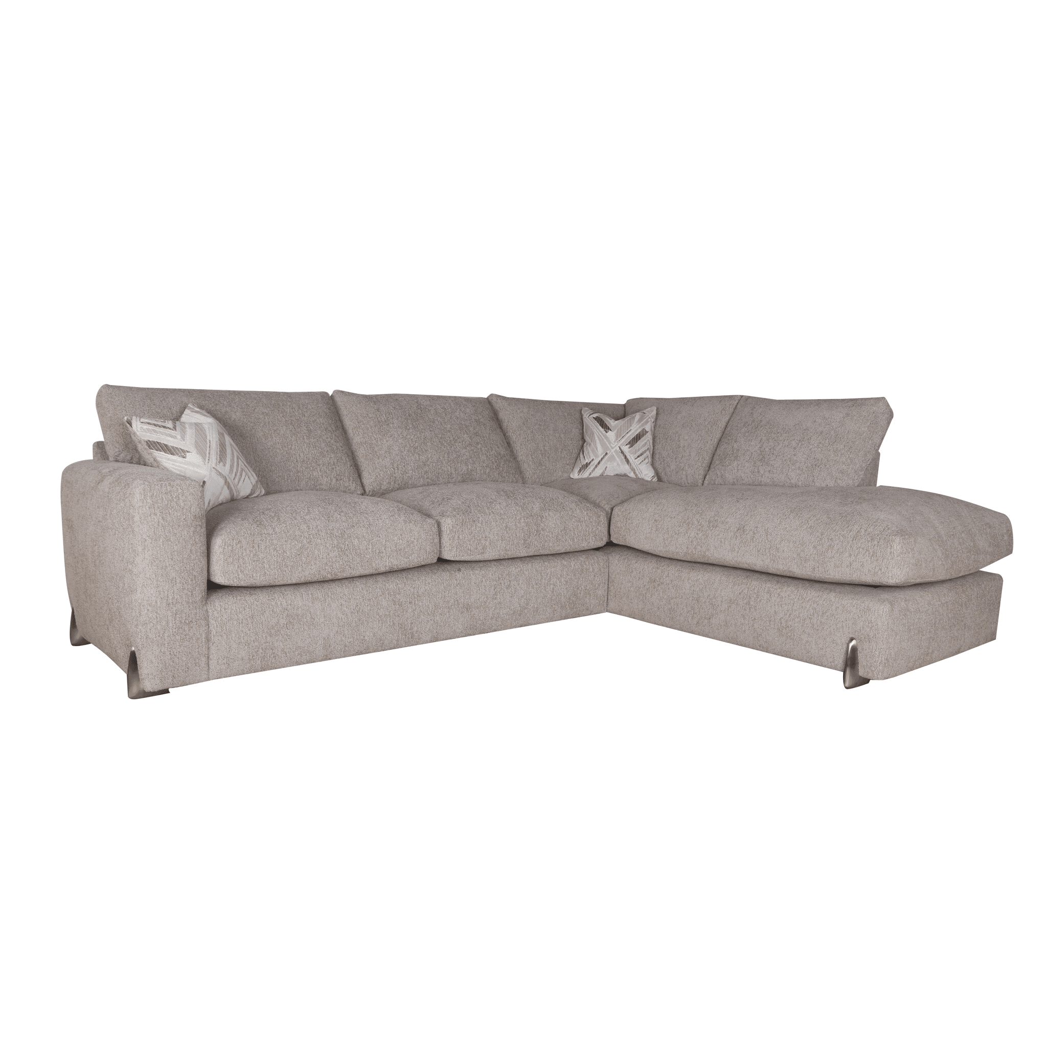 Mila Taupe Soft Textured Sofa Range with Gold Feet – Rowen Homes