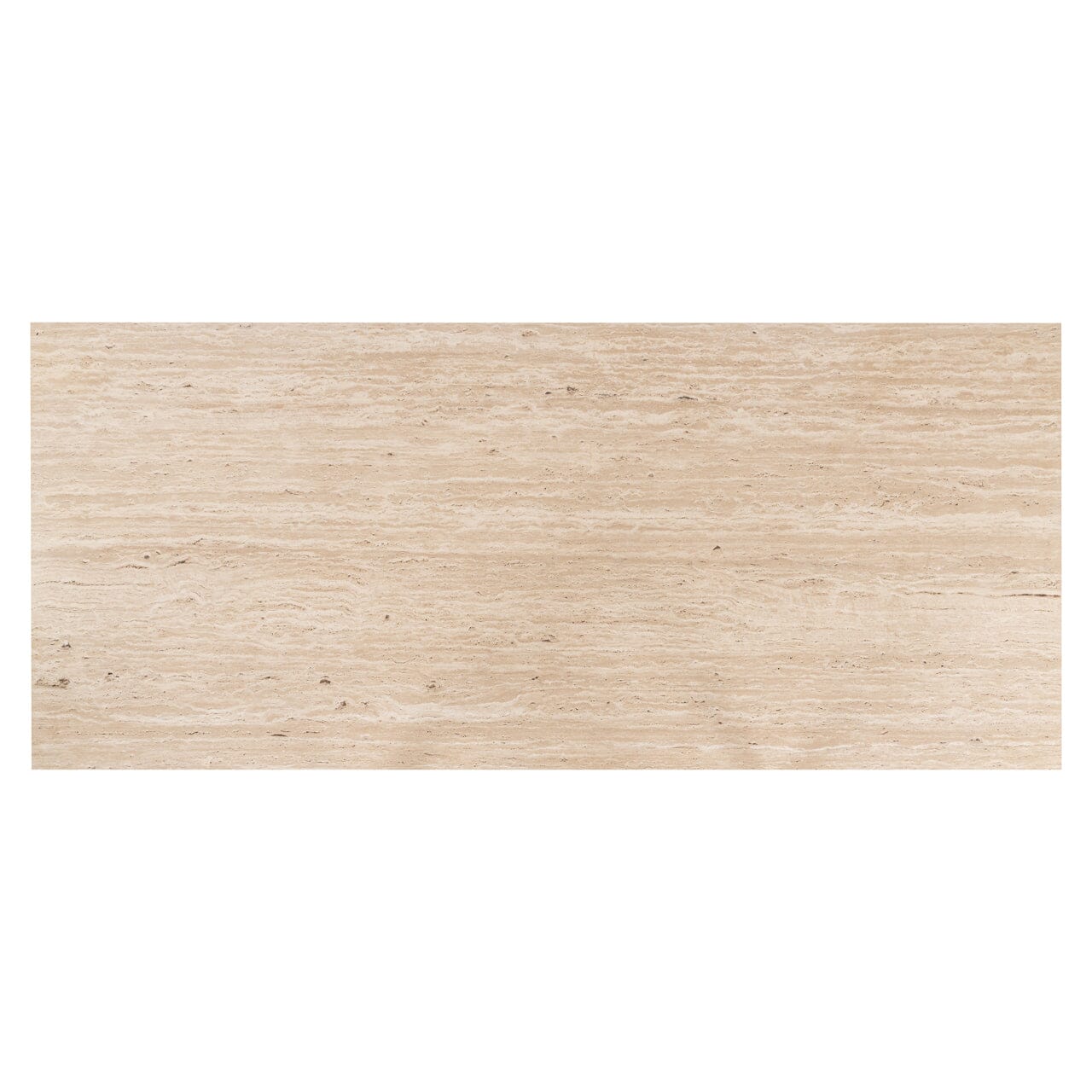 Norah Deep Brown Rectangular Dining Table with Travertine Top – Rowen Homes