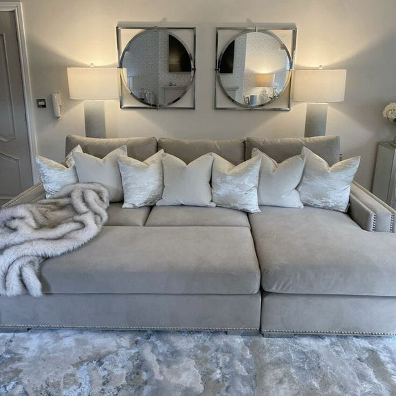 Shop Olivia Premium Mink Sofa Range with Studs – Rowen Homes