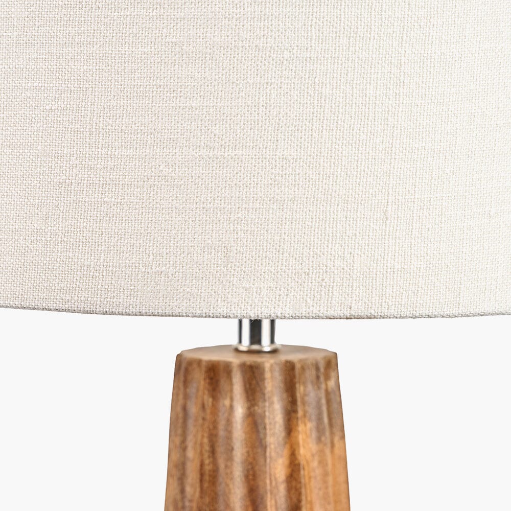 Phoebe Natural Mango Wood Table Lamp with Cream Shade – Rowen Homes