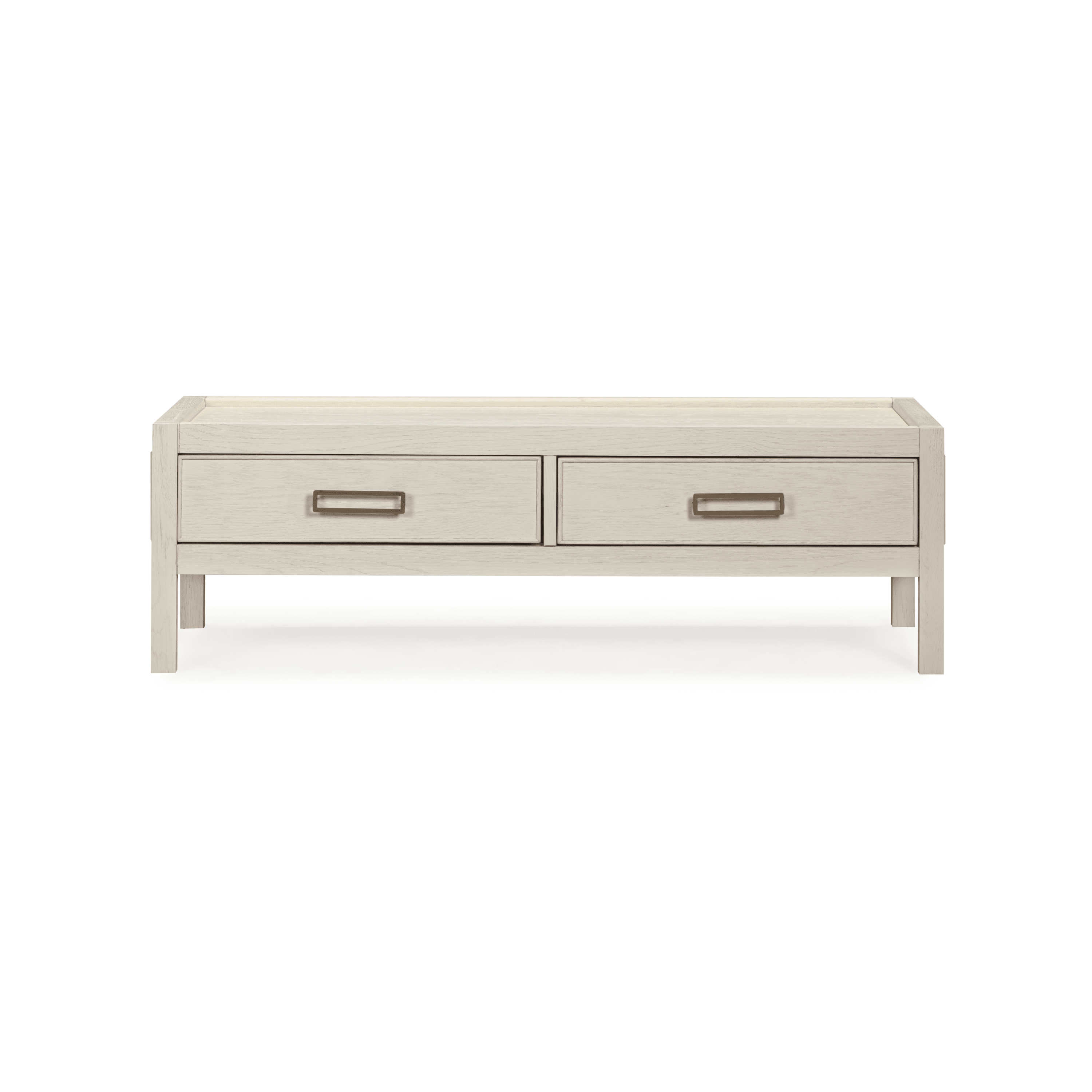 Soho Cream Oak Veneer 2 Drawer Coffee Table – Rowen Homes