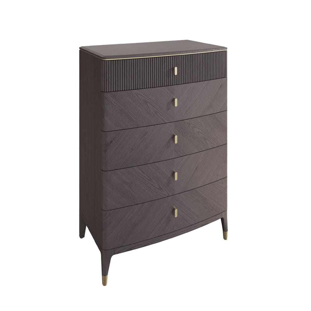 Putney Grey & Gold Tall Chest of Drawers – Rowen Homes