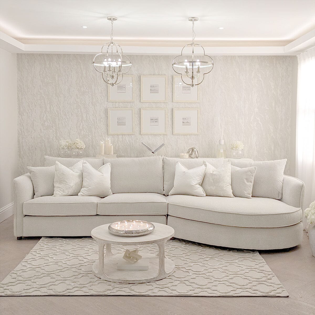 Quinn Pebble Boucle Chaise End Sofa – Rowen Homes