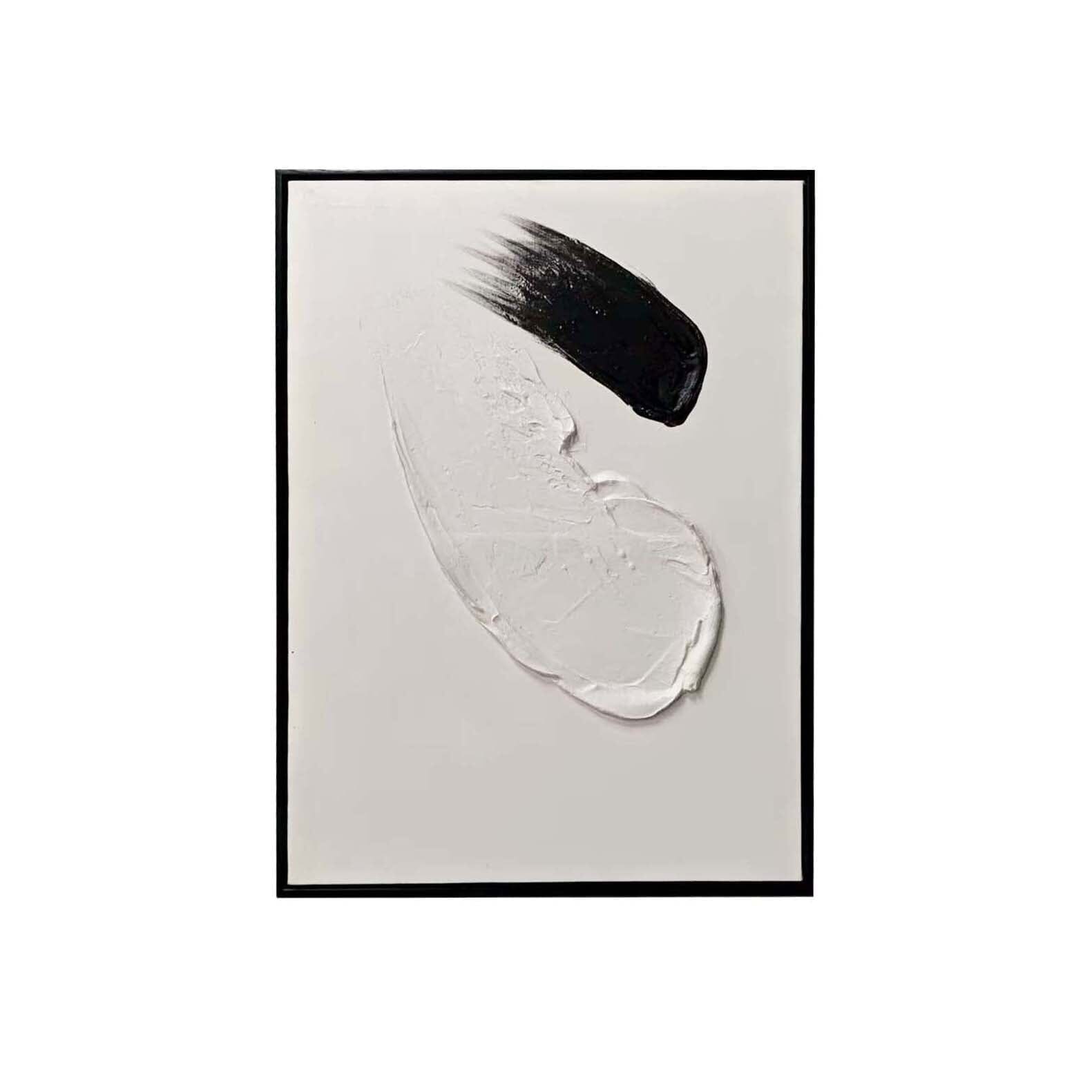 Regent Monochrome 3D Paint Stroke Effect Canvas Wall Art - III – Rowen ...