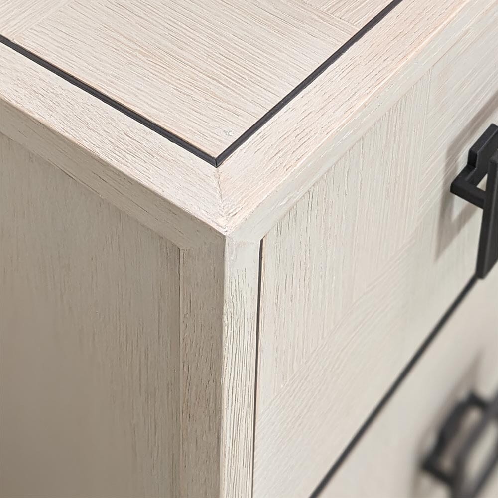 Shop Rosa White Wash Oak Veneer 6 Drawer Chest – Rowen Homes