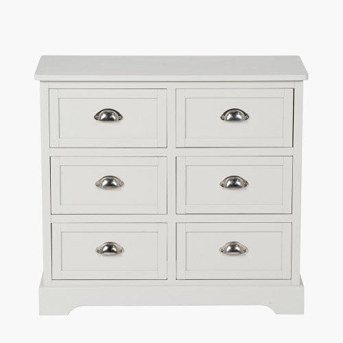 Rosanna Cream Wooden 6 Drawer Chest – Rowen Homes