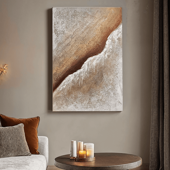 Shop Sanctuary Neutral Textured Abstract Canvas Wall Art – Rowen Homes