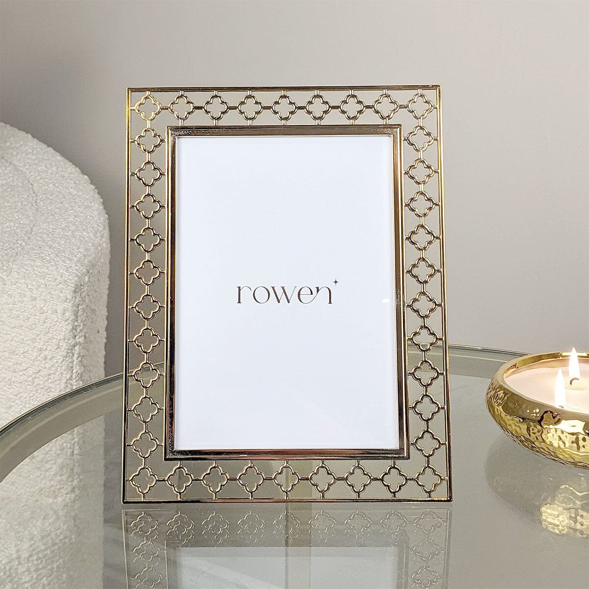 Sarai Gold Lattice Metal Photo Frame - 5x7" – Rowen Homes