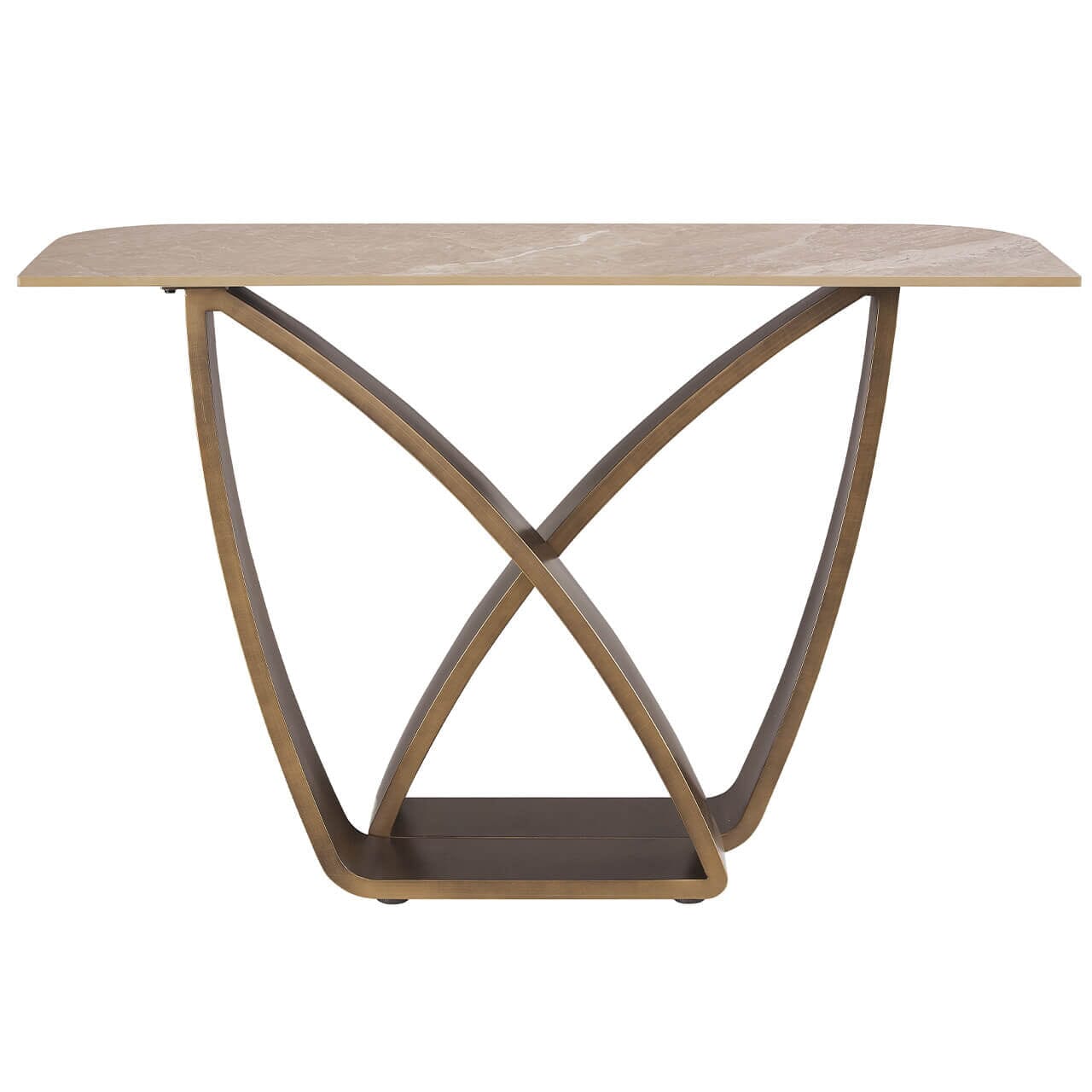 Shop Sarzana Bronze Console Table with Stone Top – Rowen Homes