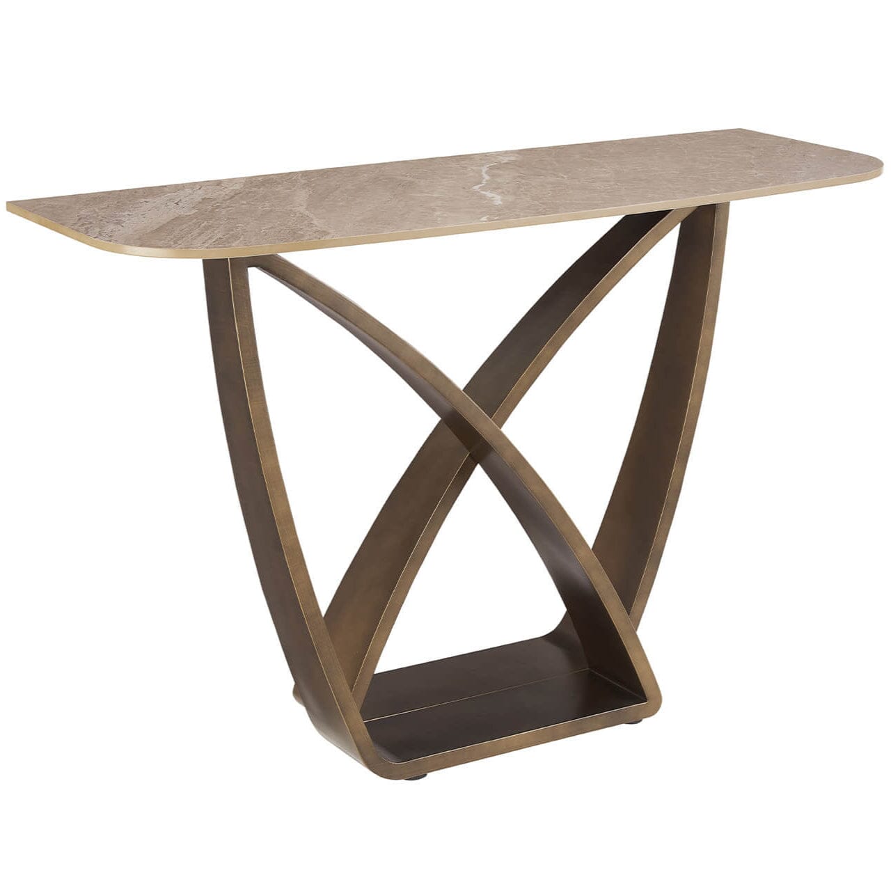Shop Sarzana Bronze Console Table with Stone Top – Rowen Homes