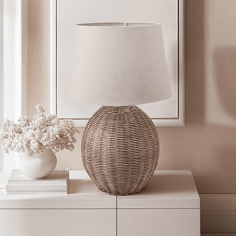 Seattle Rattan Woven Table Lamp – Rowen Homes