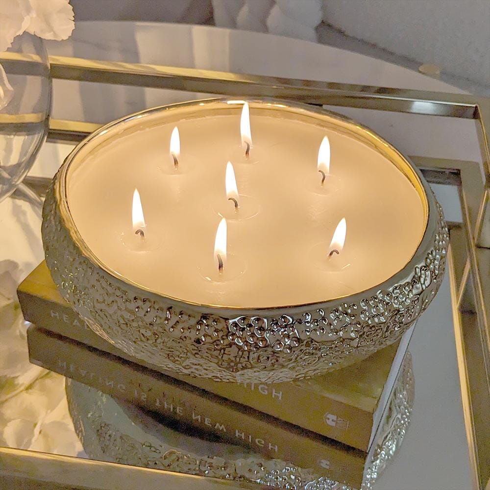 Set of 2 Aeolian Gold Candles - Glamorous Home Glow – Rowen Homes