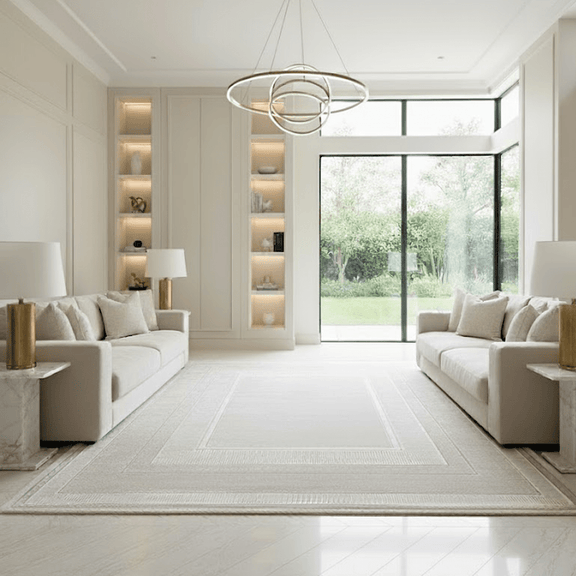 Sigrid Cream Border Rug – Rowen Homes