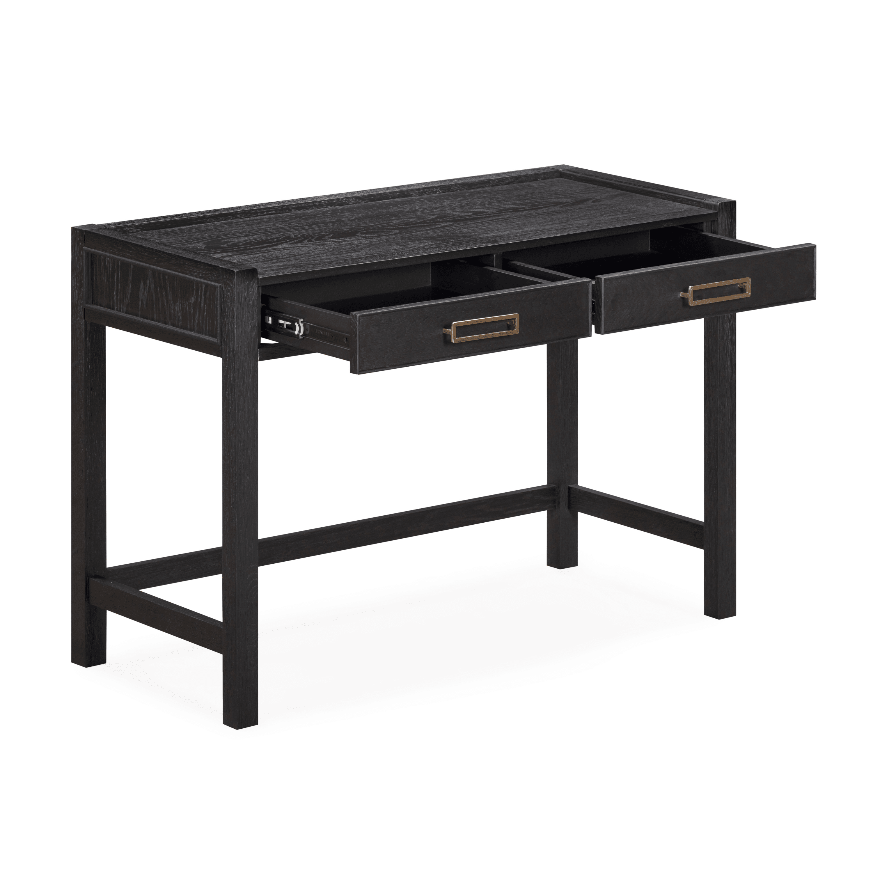 Soho Black Oak Veneer 2 Drawer Dressing Table – Rowen Homes