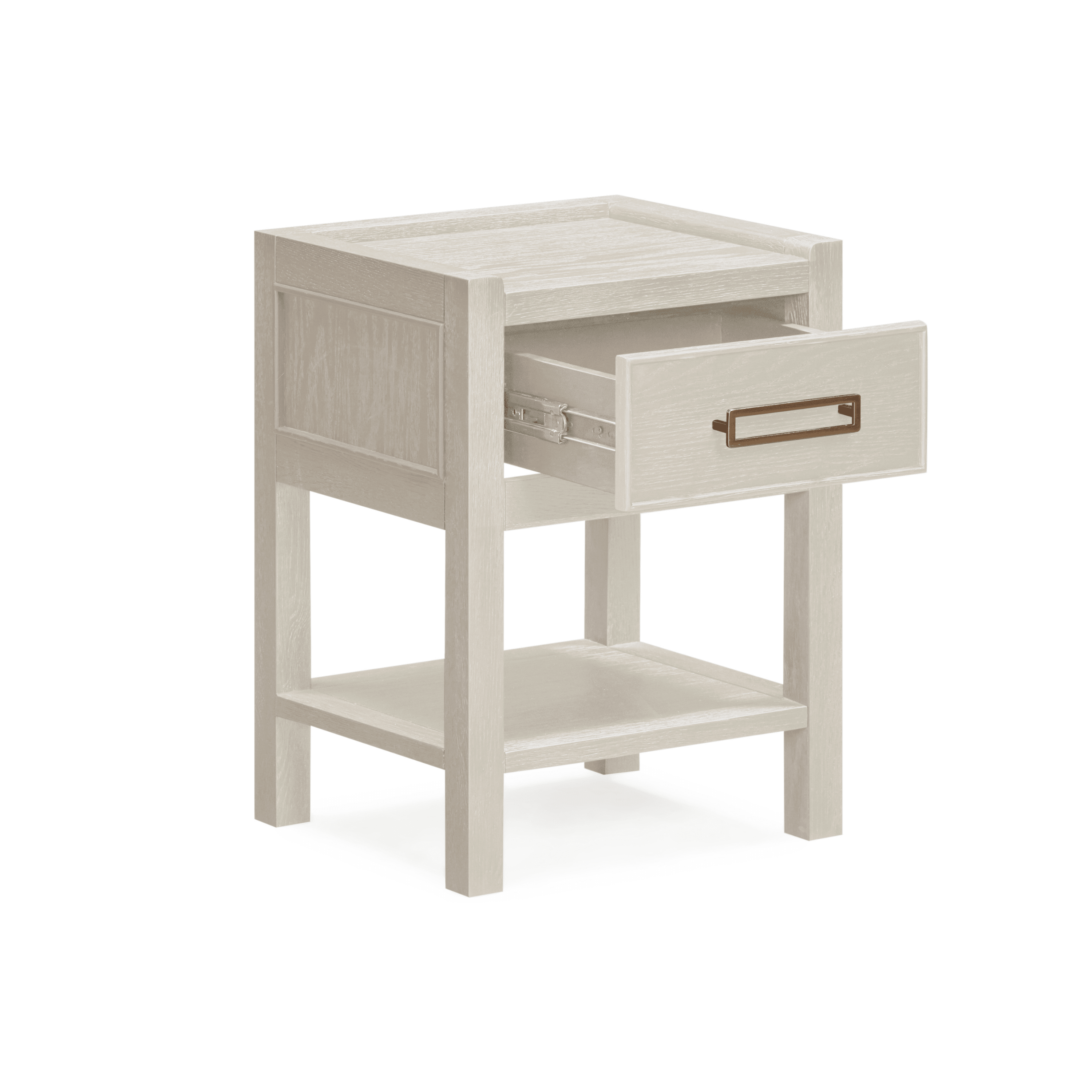 Soho Cream Oak Veneer 1 Drawer Bedside Table – Rowen Homes