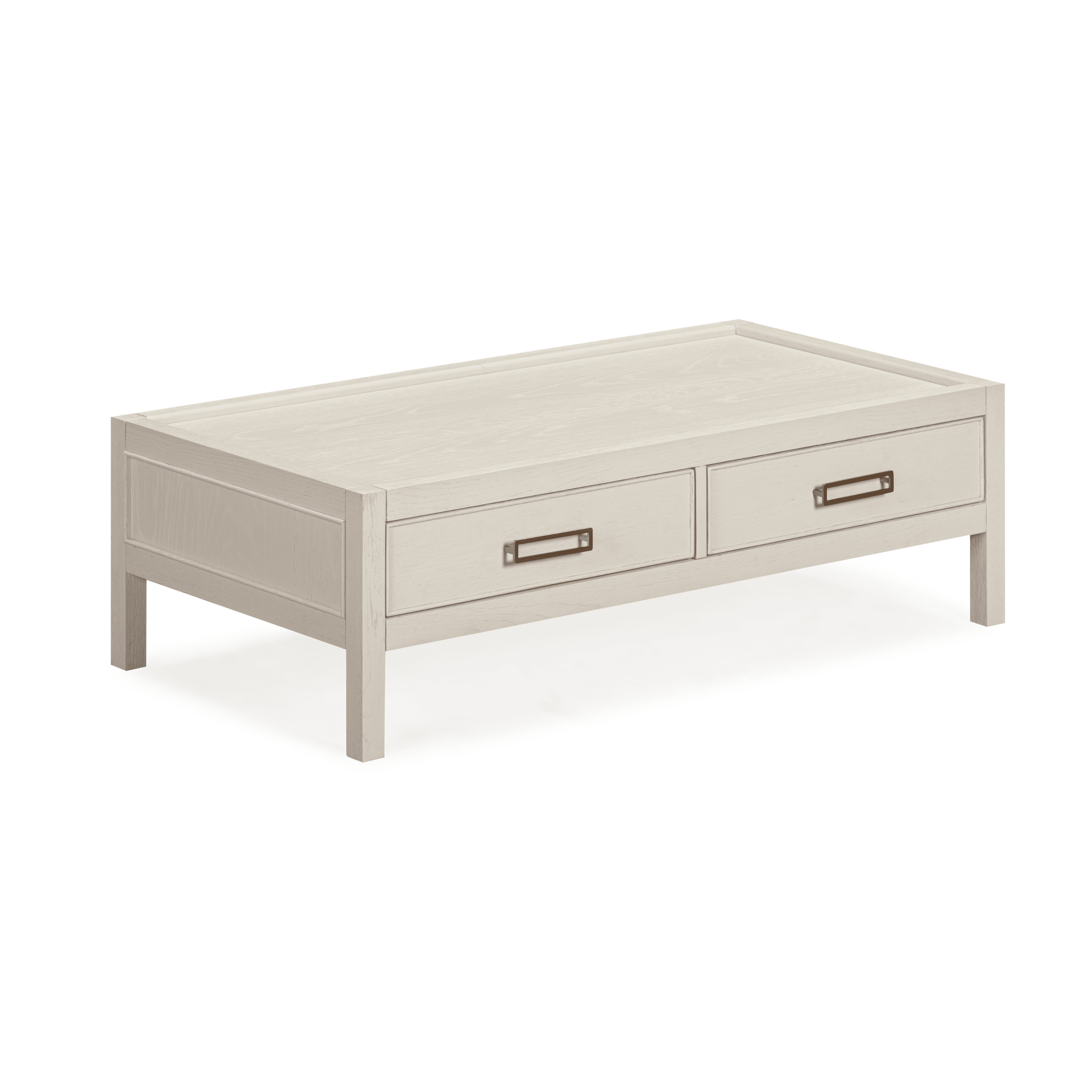 Soho Cream Oak Veneer 2 Drawer Coffee Table – Rowen Homes