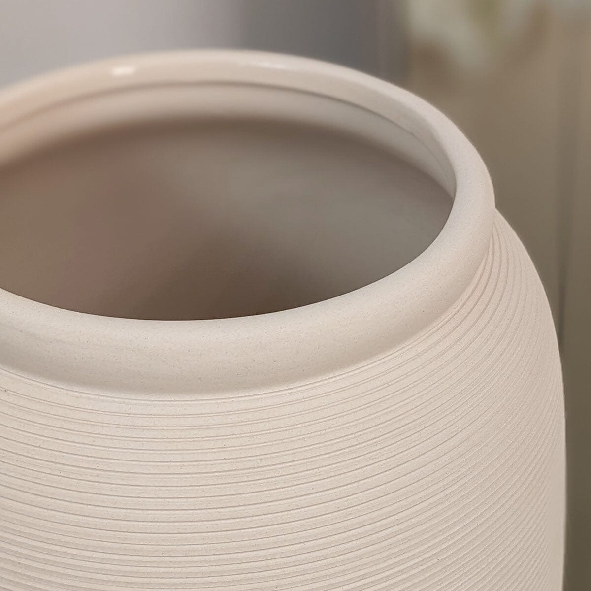 Shop Solis XL Floor Standing Stone Ceramic Neutral Vase – Rowen Homes