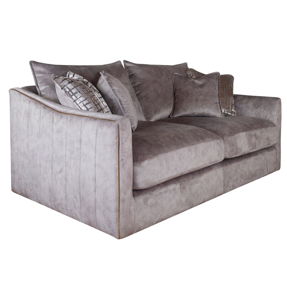 Sophia Pewter Velvet 3 Seater Sofa – Rowen Homes