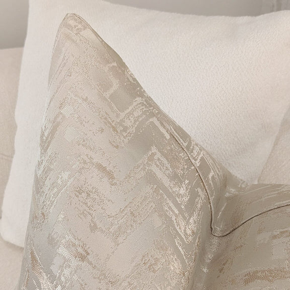 Sorrel Cream & Gold Metallic Abstract Patterned Cushion – Rowen Homes