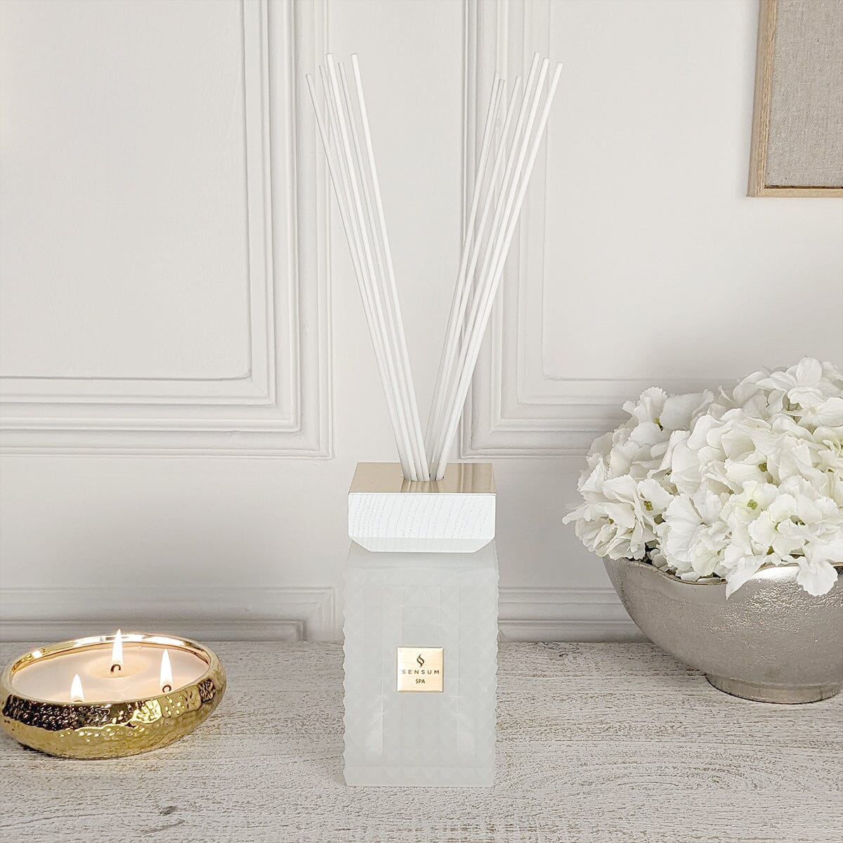 Shop Spa White & Gold Luxury Reed Diffuser - 500ml – Rowen Homes