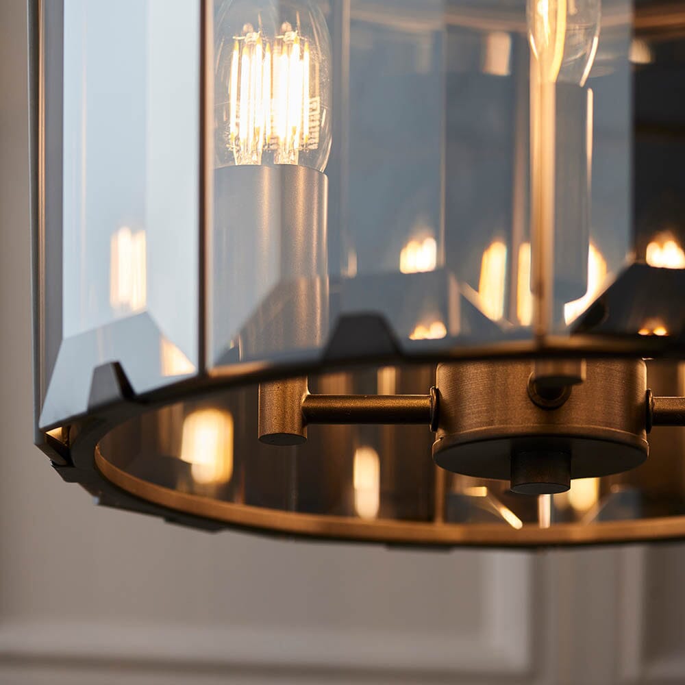 Starlight Tinted Grey Glass 4 Light Pendant – Rowen Homes