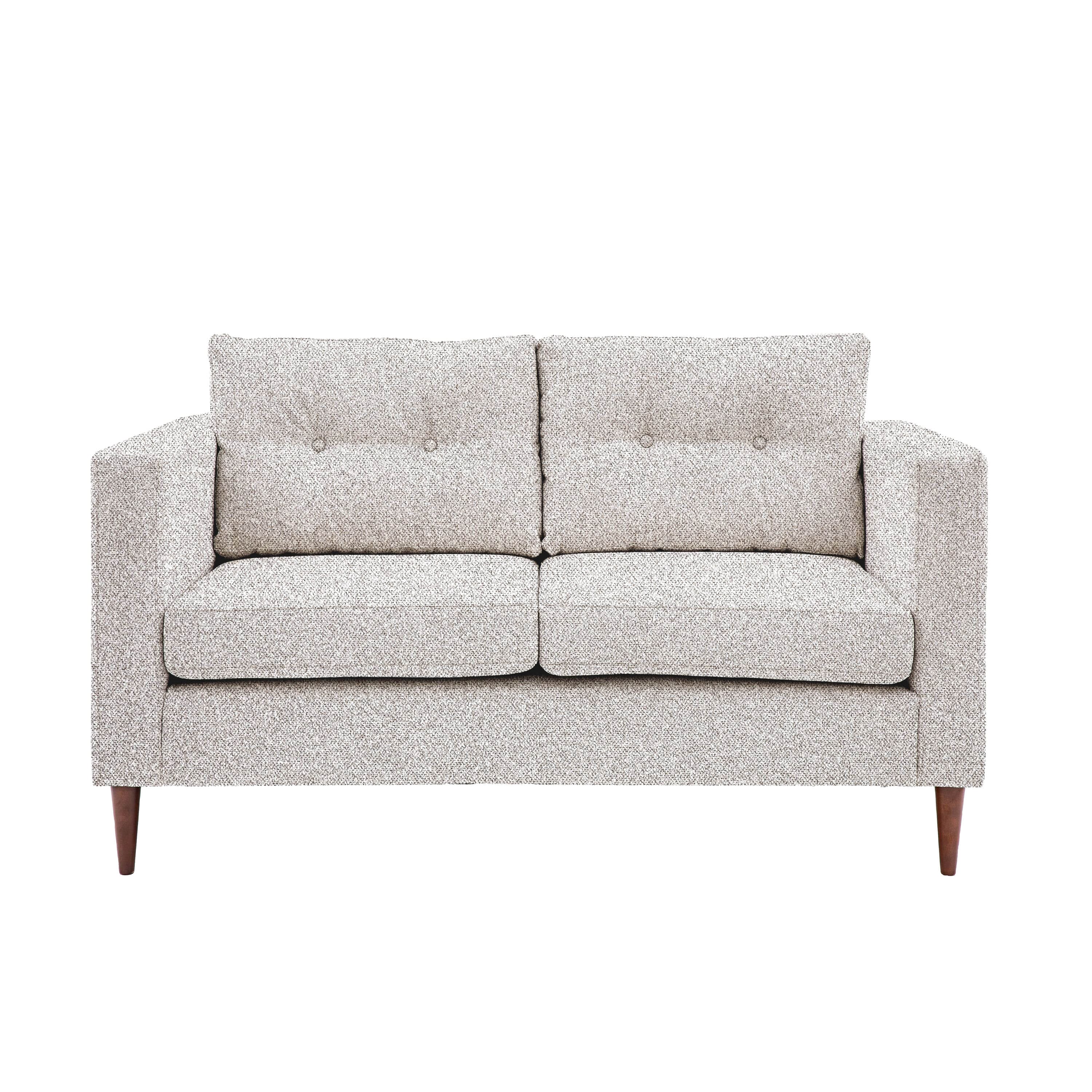 Tilly Grey Textured 2 Seater Buttoned Back Sofa – Rowen Homes
