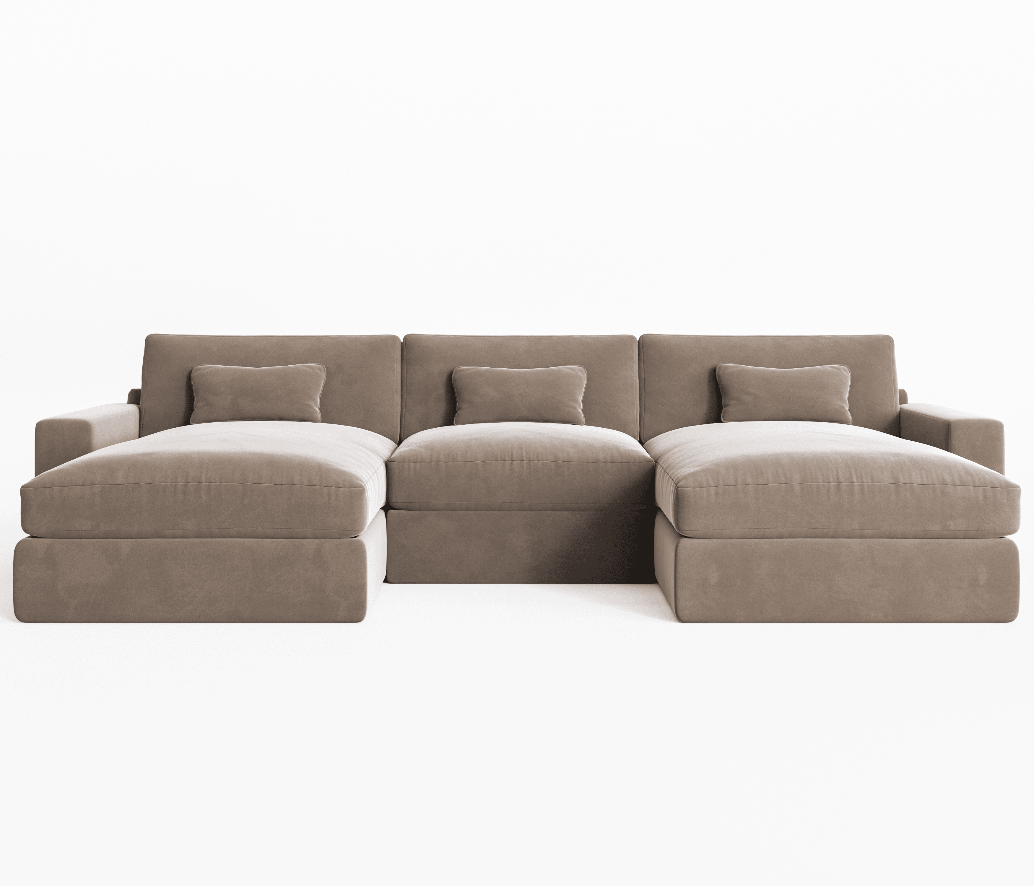 Tribeca Mink Velvet Large U Shape Sofa – Rowen Homes