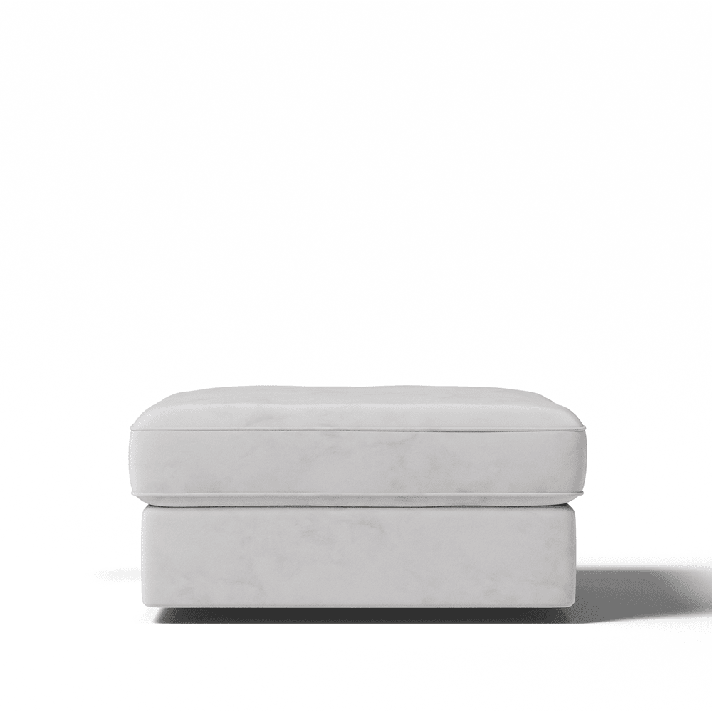 Victoria Silver Velvet Footstool – Rowen Homes