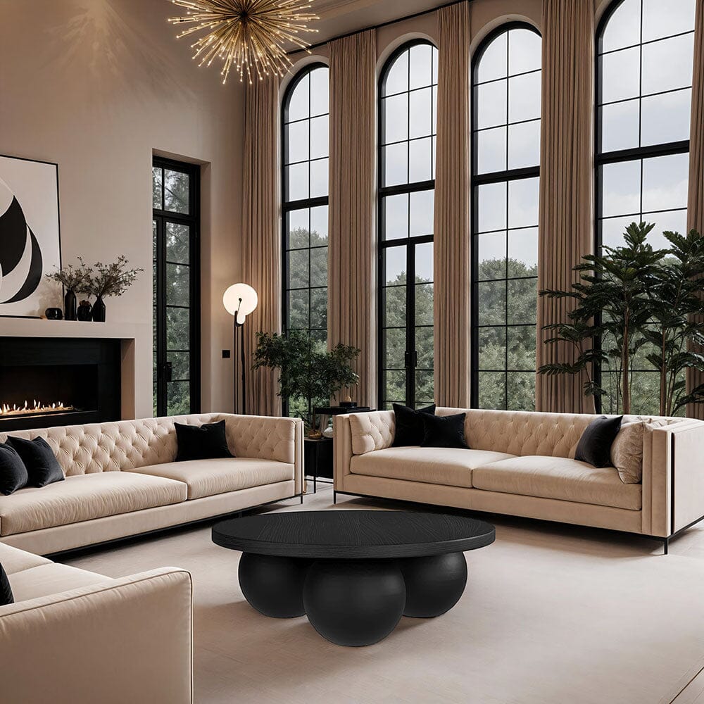 Westminster Matte Black Round Coffee Table – Rowen Homes