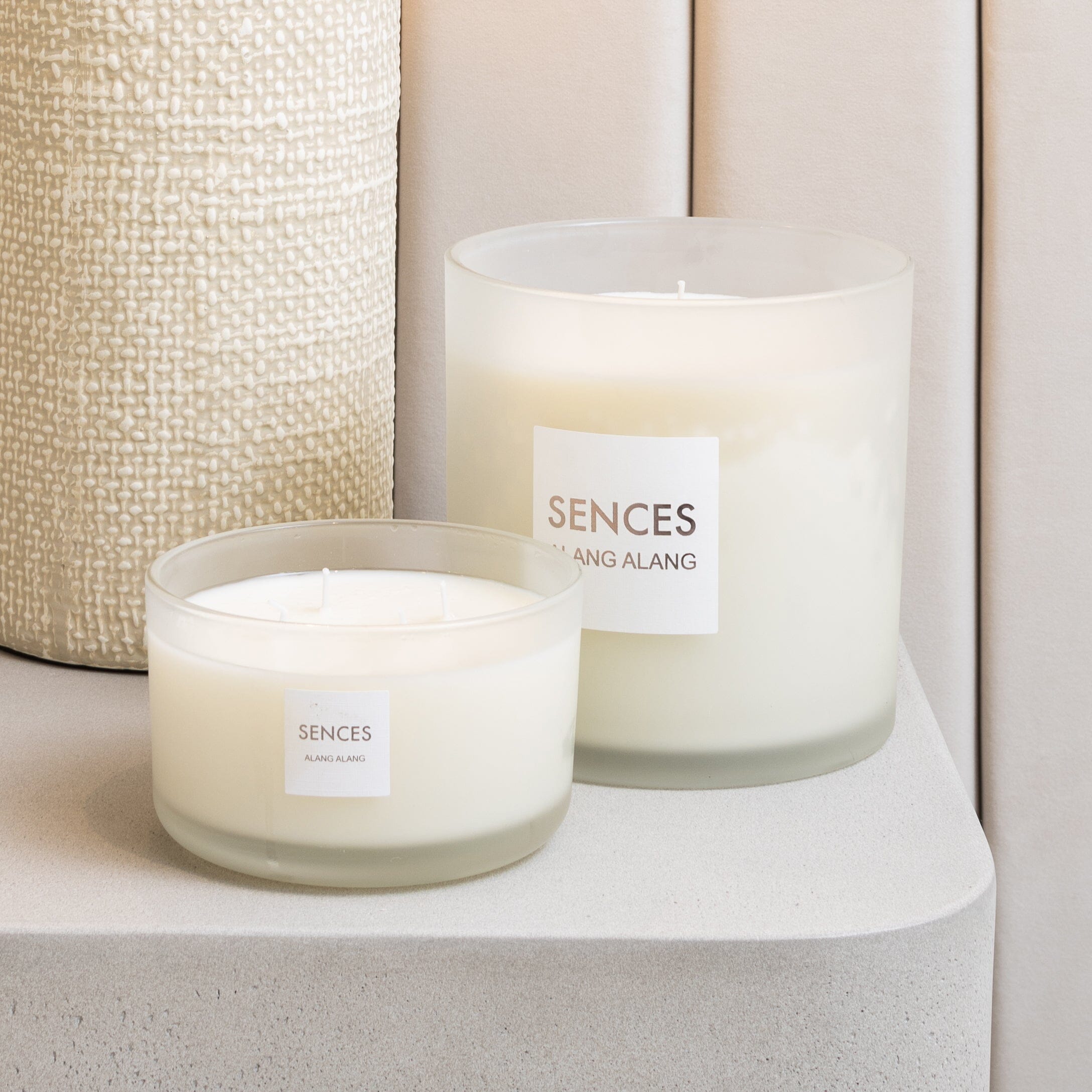 White Alang Alang Tall 3 Wick Scented Candle – Rowen Homes