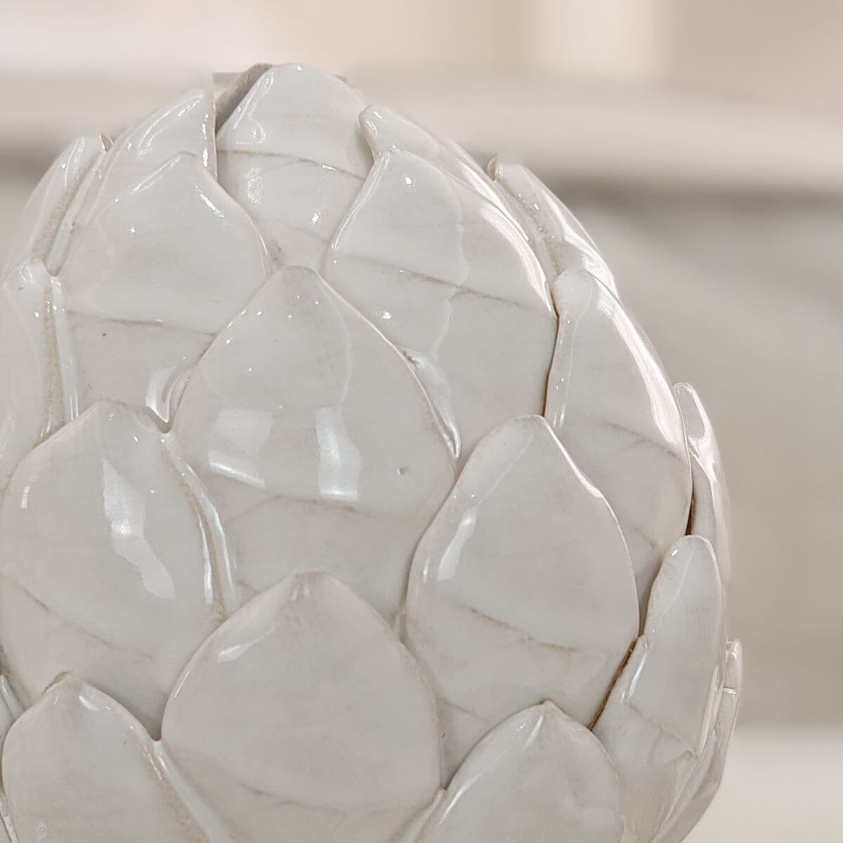 White Ceramic Decorative Standing Artichoke Ornament – Rowen Homes