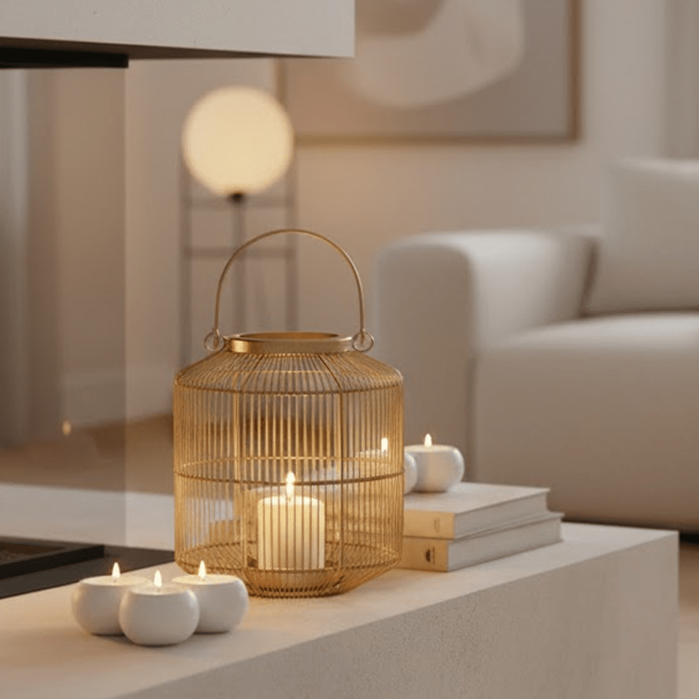 Xavier Mini Gold Lantern – Rowen Homes