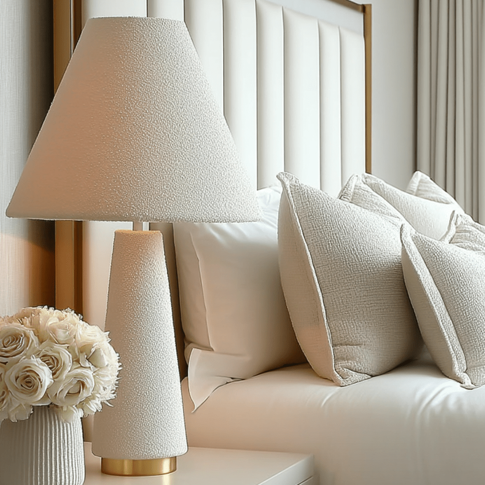Zaylee Luxury Cream Boucle Table Lamp – Rowen Homes