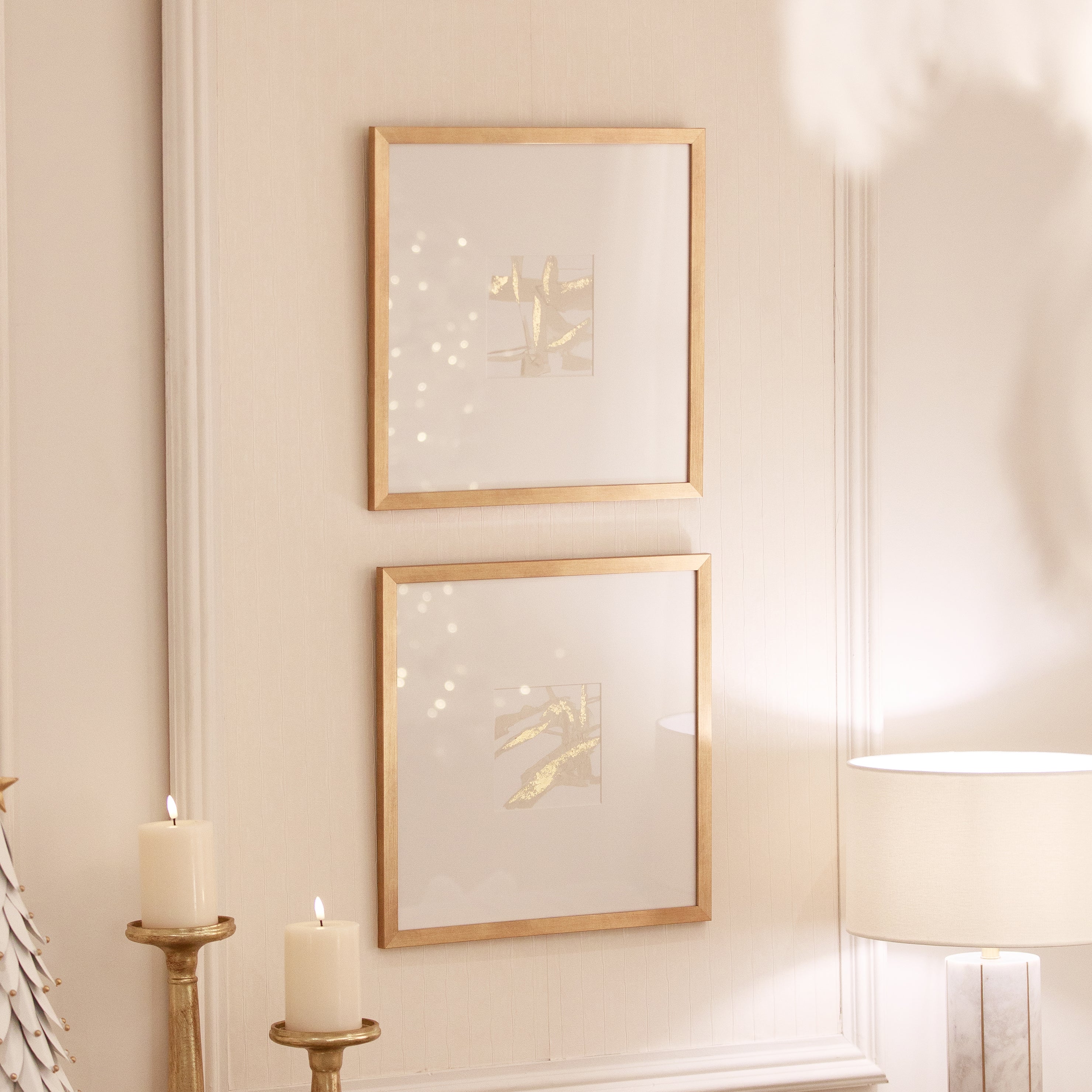 Bellissima Cream & Gold Wall Art Set of 2 – Rowen Homes