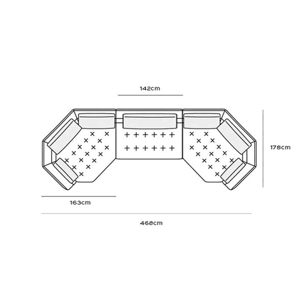 Cuddle XXL Luxury Truffle Velvet Angled U Shape Sofa – Rowen Homes