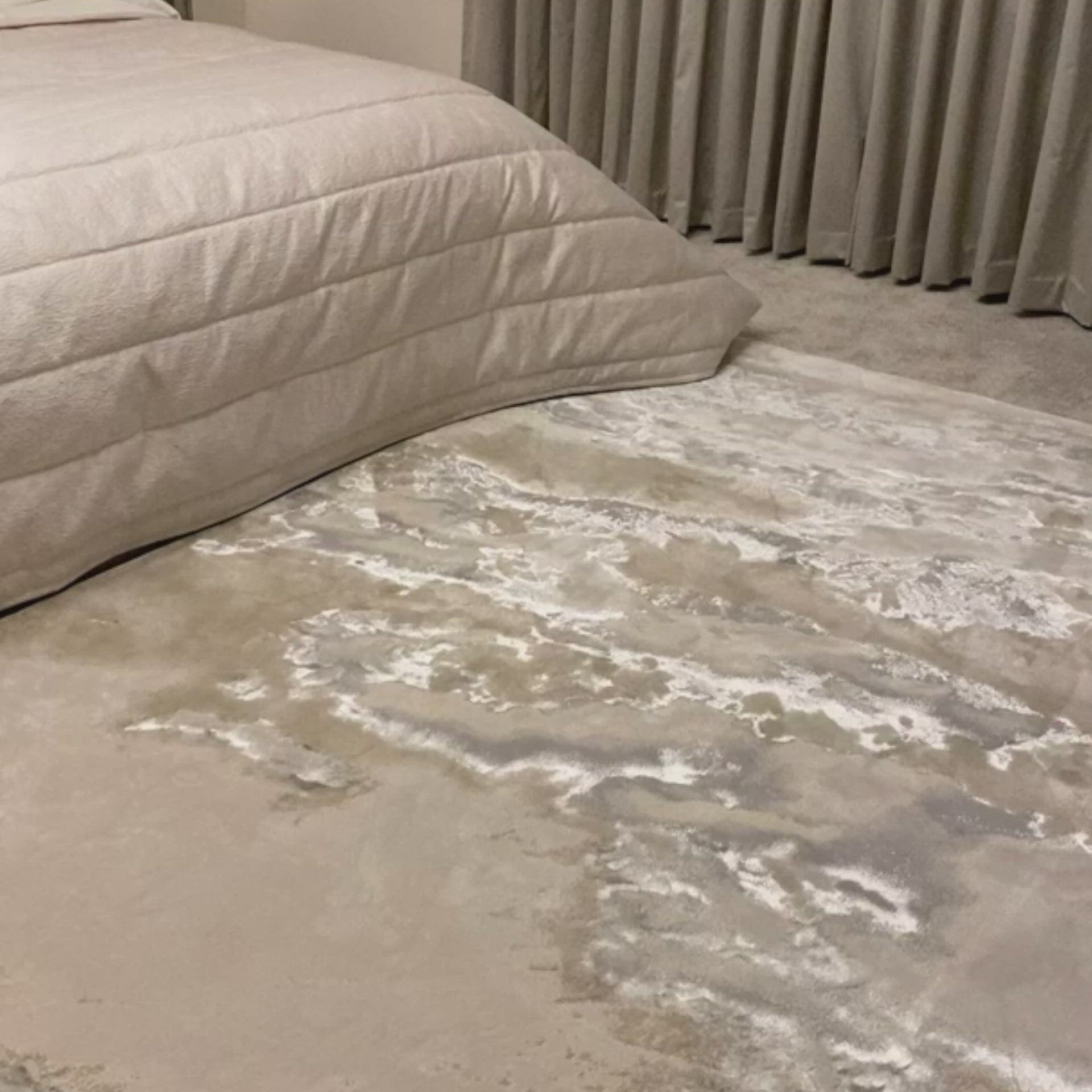 Shop Maia Grey, Cream & Silver Marble Rug – Rowen Homes