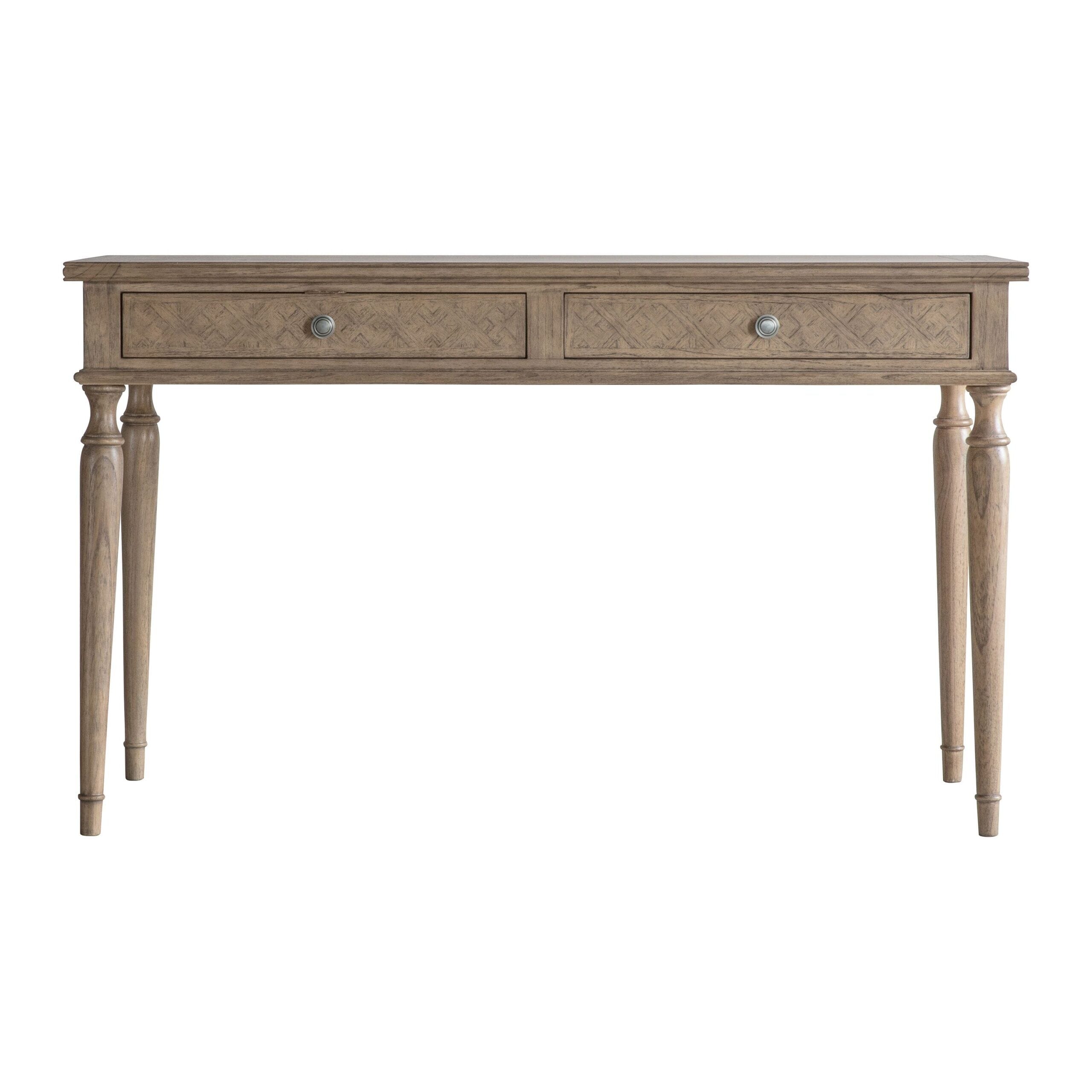Elysium Natural Wood 2 Drawer Dressing Table – Rowen Homes