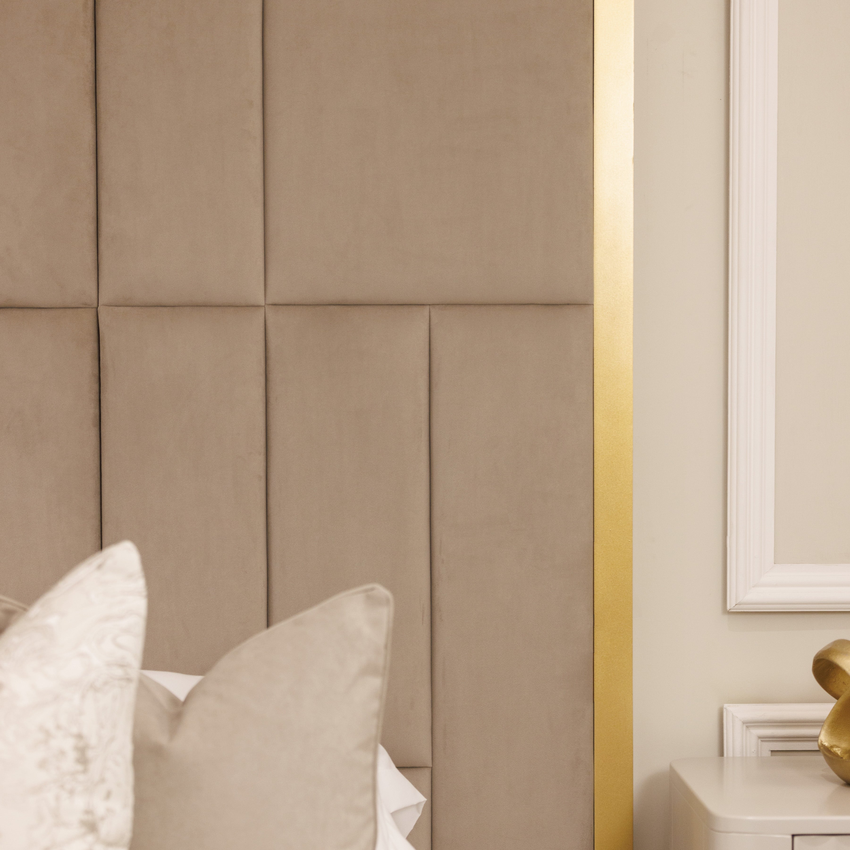 Kensington Mink & Gold Premium Abstract Headboard – Rowen Homes