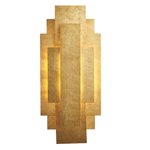 Leora Rectangular Gold Panel Wall Light – Rowen Homes