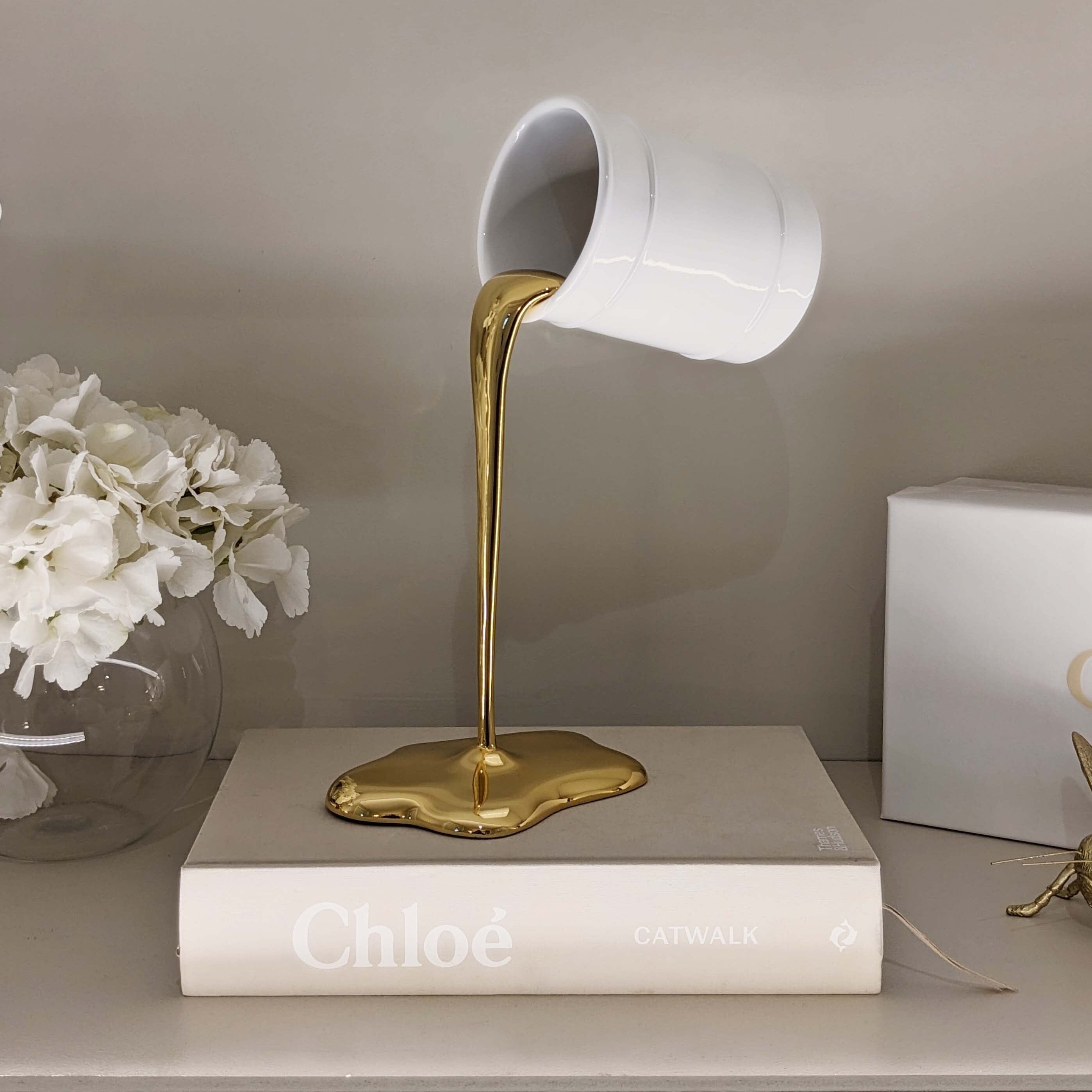 Molten Gold Paint Spill Ornament – Rowen Homes