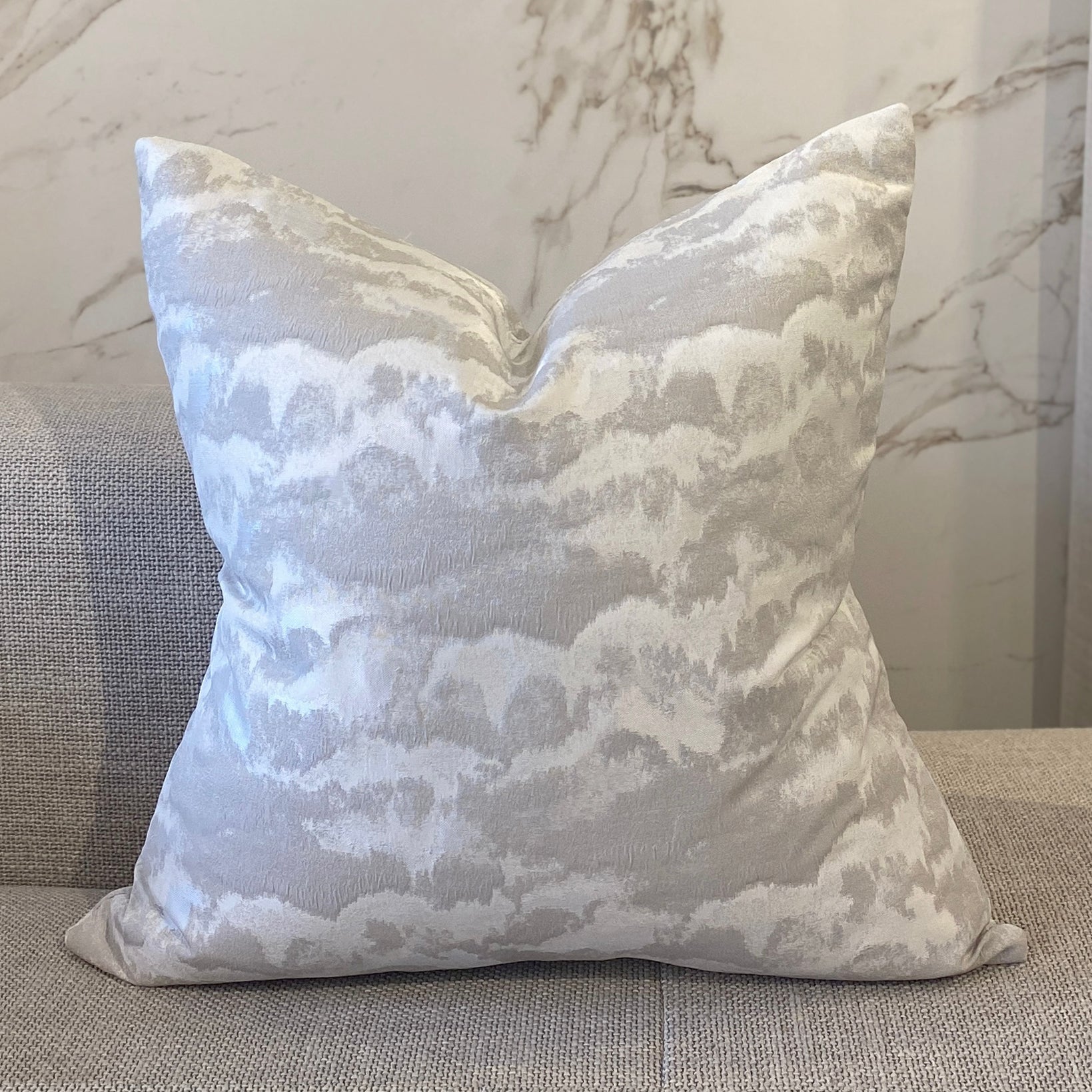 Nimbus Silver & Grey Marble Cushions | Rowen Homes