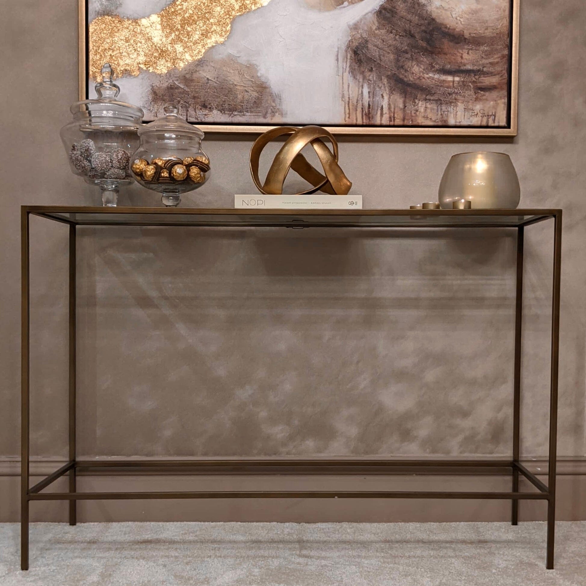 Stambaugh Bronze Console Table – Rowen Homes