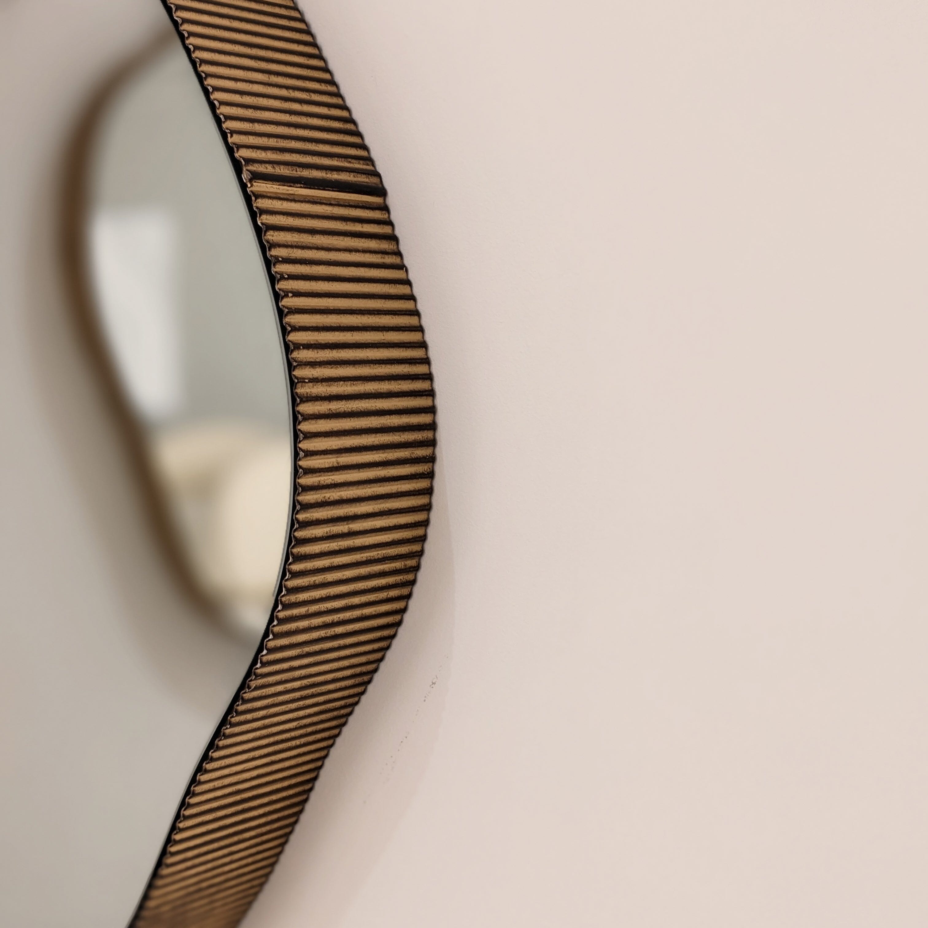 Valore Large Bronze Abstract Wall Mirror – Rowen Homes