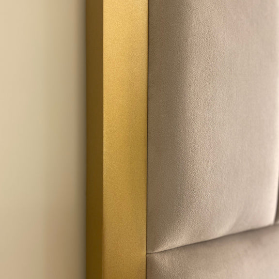 Shop Kensington Mink & Gold Premium Abstract Headboard – Rowen Homes