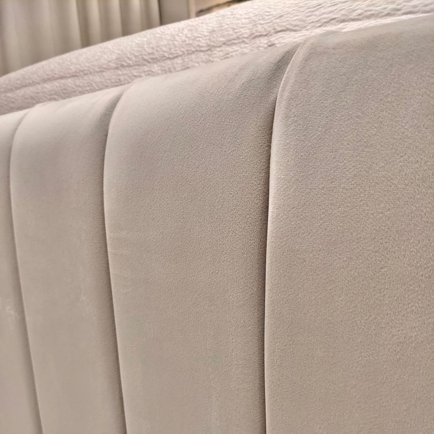 Zana Vanilla Luxury Panelled Bed – Rowen Homes